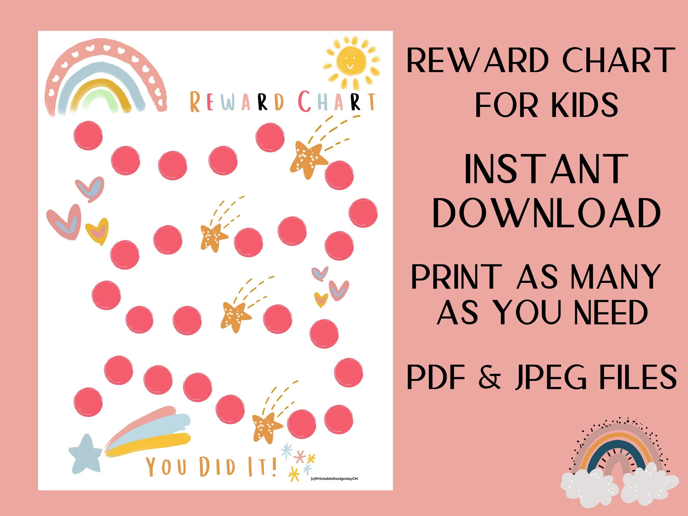 Reward Chart for Kids | Behavior Chart | Toddler Reward Chart | Potty ...