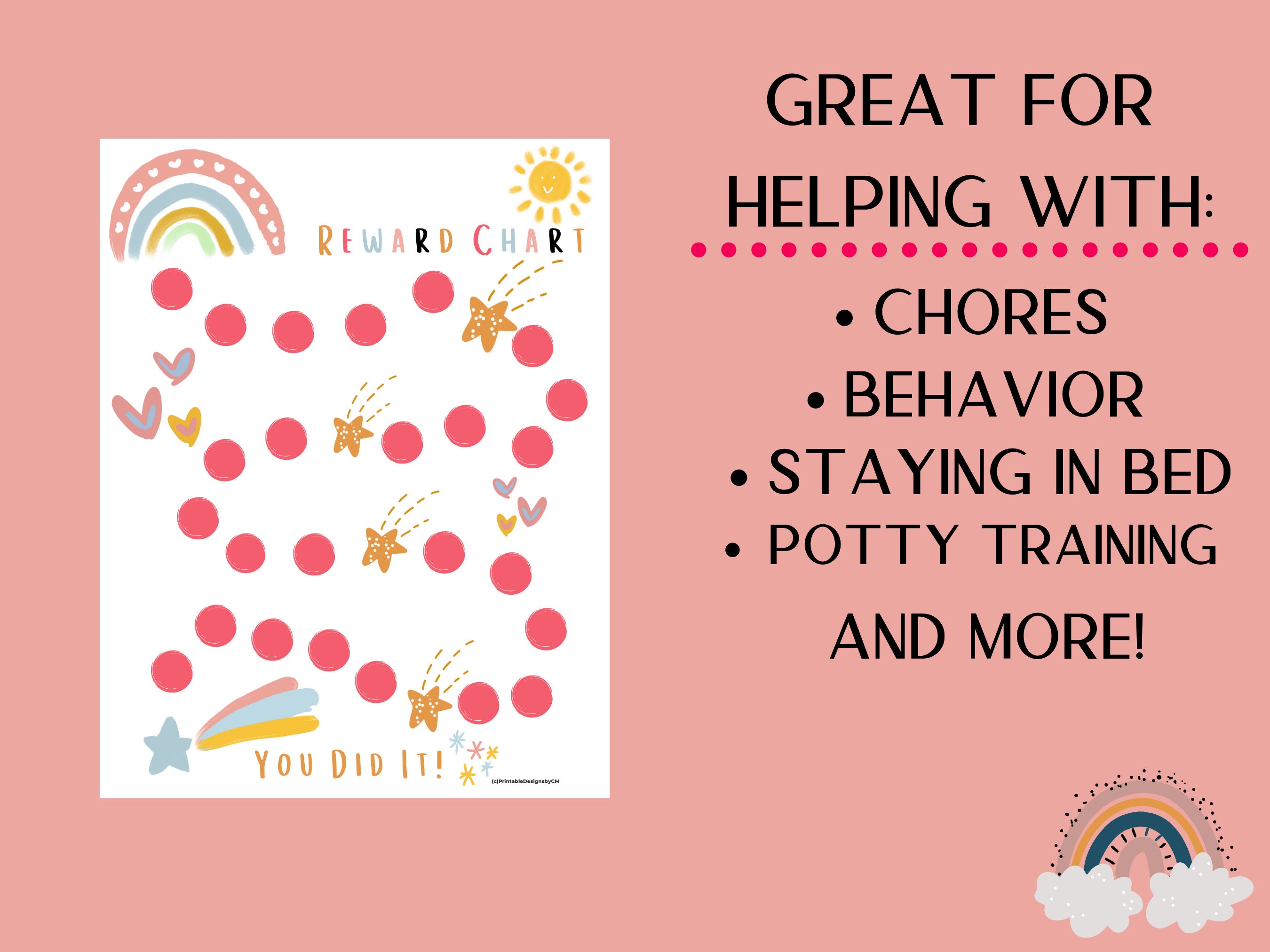 Reward Chart for Kids | Behavior Chart | Toddler Reward Chart | Potty ...