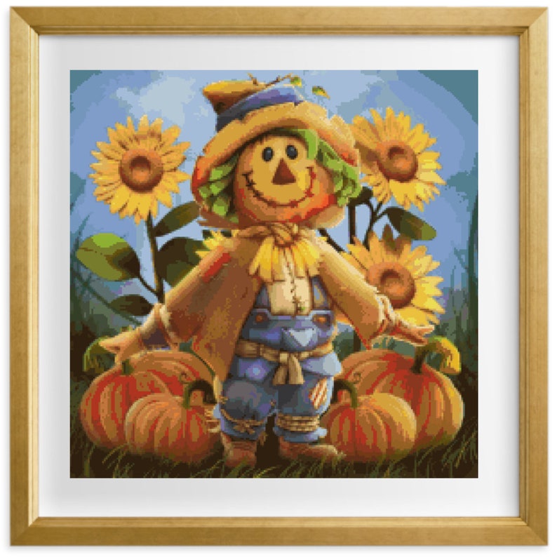 Scarecrow Cross Stitch Pattern | DMC | PDF - Etsy