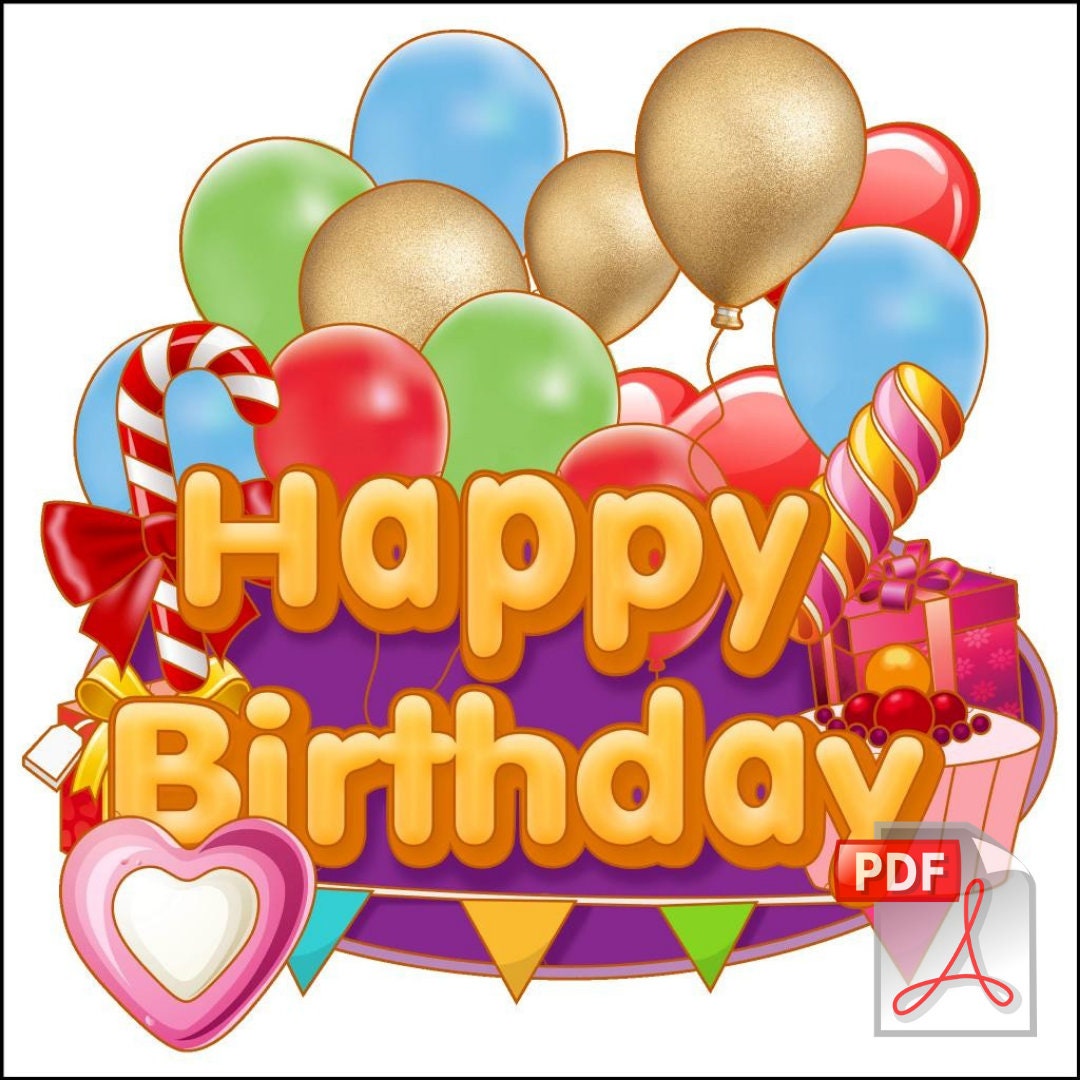 Happy Birthday Cross Stitch Pattern | DMC | PDF - Etsy