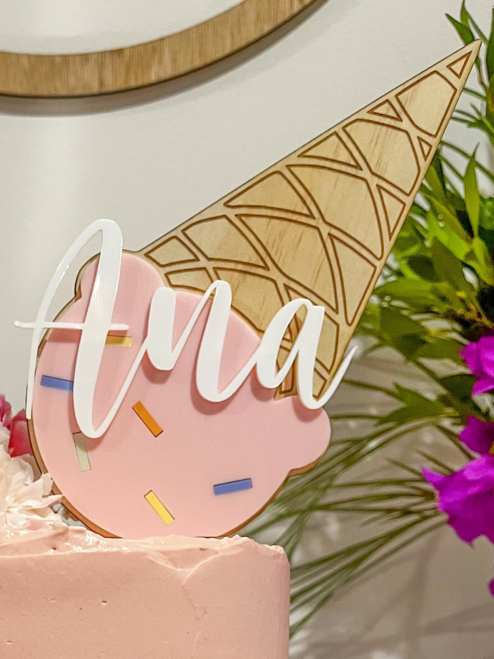 Ice Cream Birthday Party Cake Topper - Etsy Australia