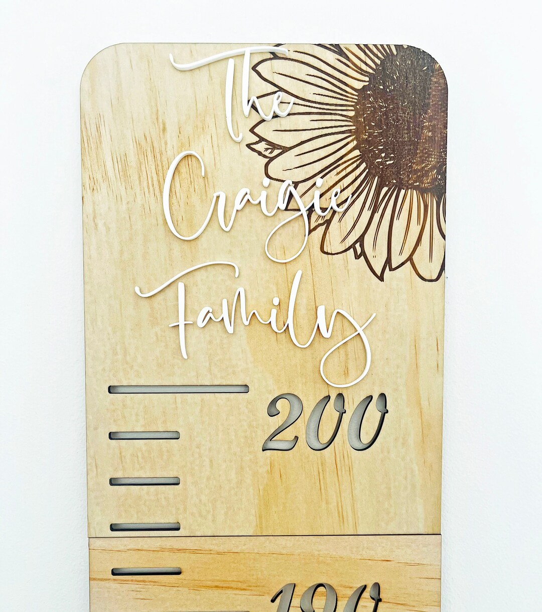 Height Chart for Kids, Growth Chart, Wooden Height Ruler, Sunflower - Etsy