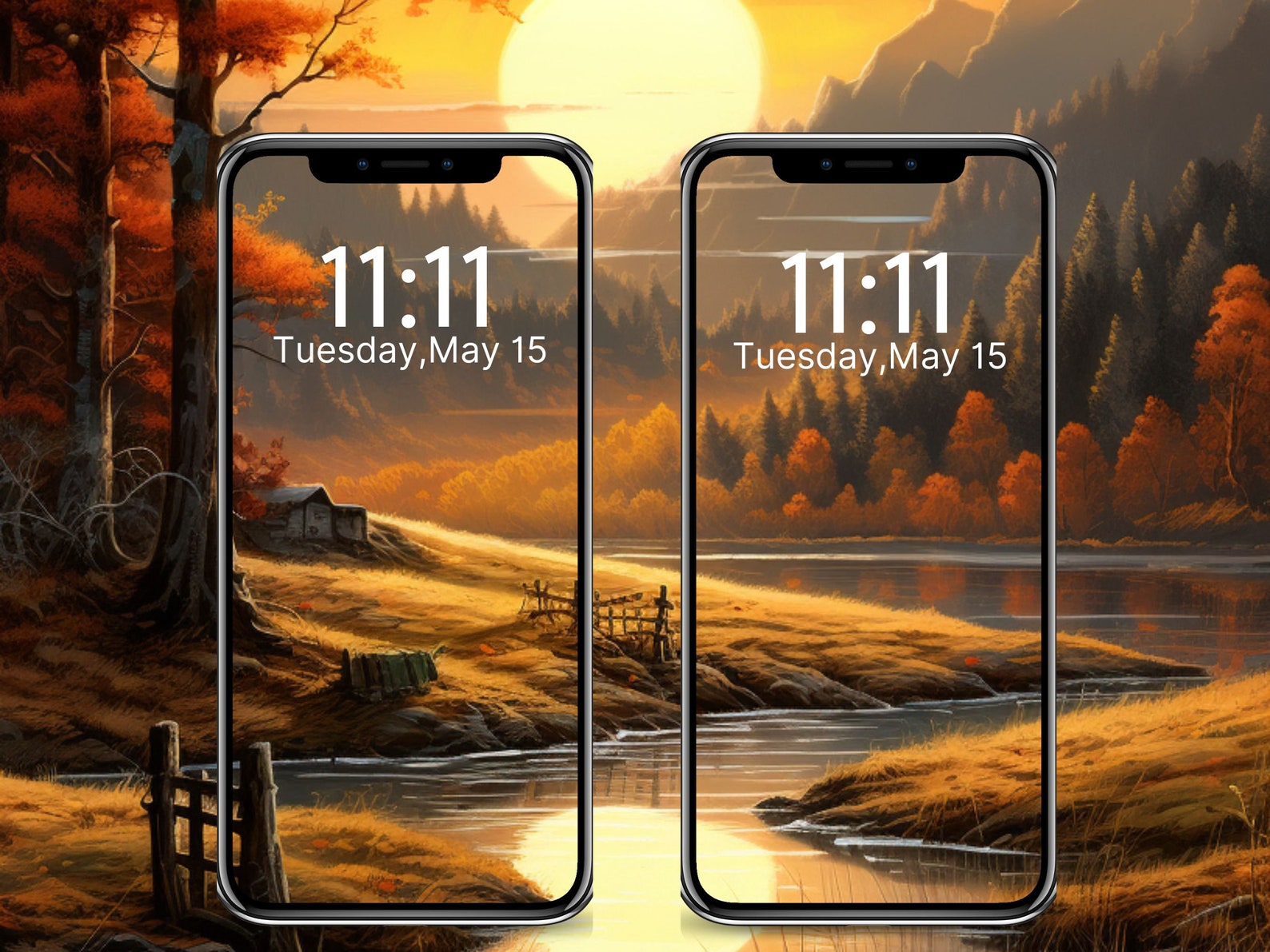 8 Iphone Lockscreen Landscape Wallpaper Bundle Set of - Etsy