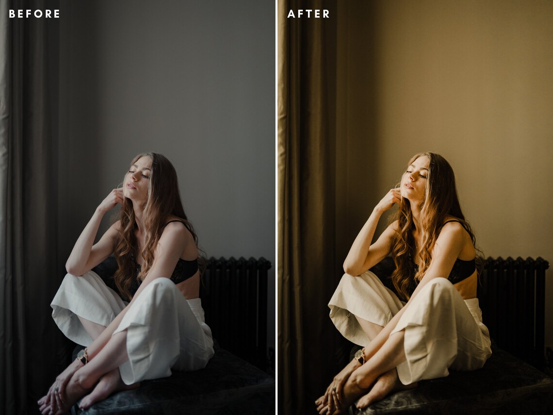 Warm Lightroom Presets for Lightroom Golden Filters for | Etsy