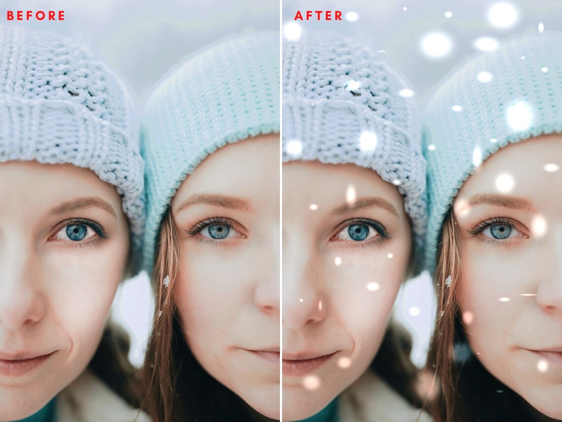 Winter Snow Christmas Presets Overlay for Mobile Lightroom - Etsy