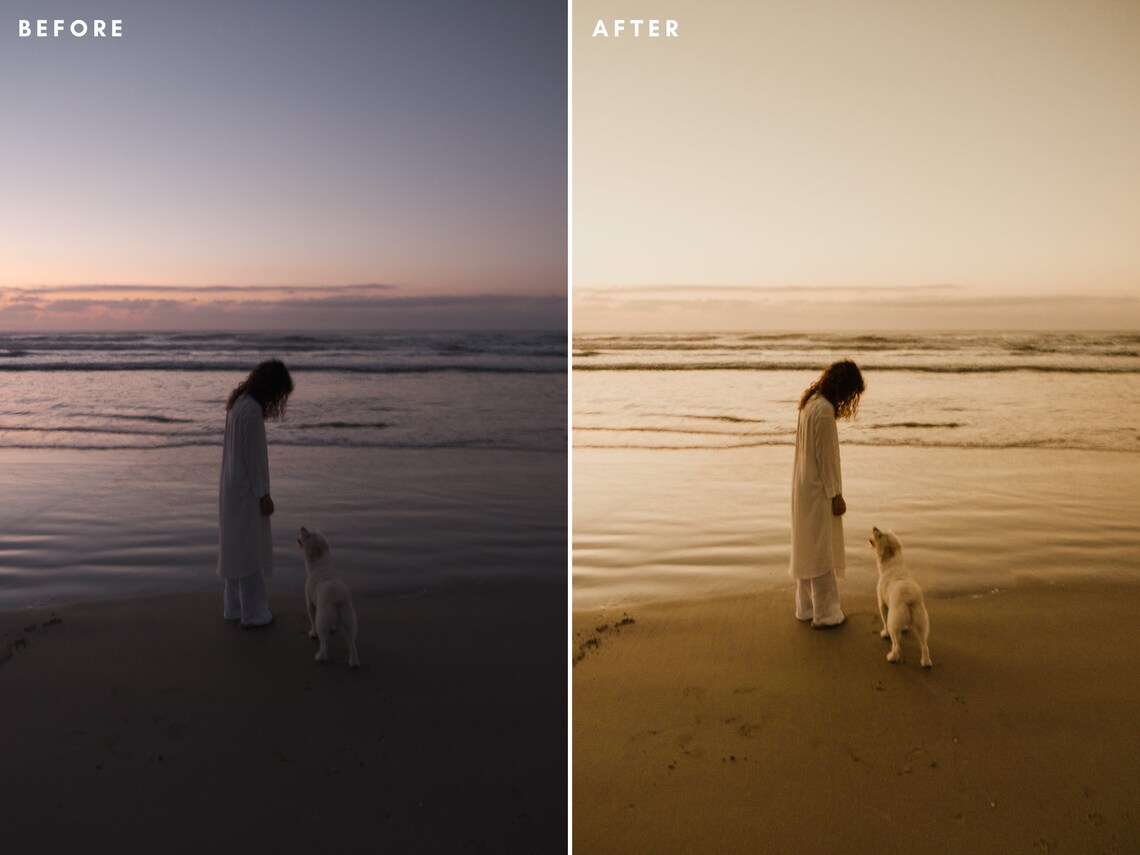 Warm Lightroom Presets for Lightroom Golden Filters for | Etsy