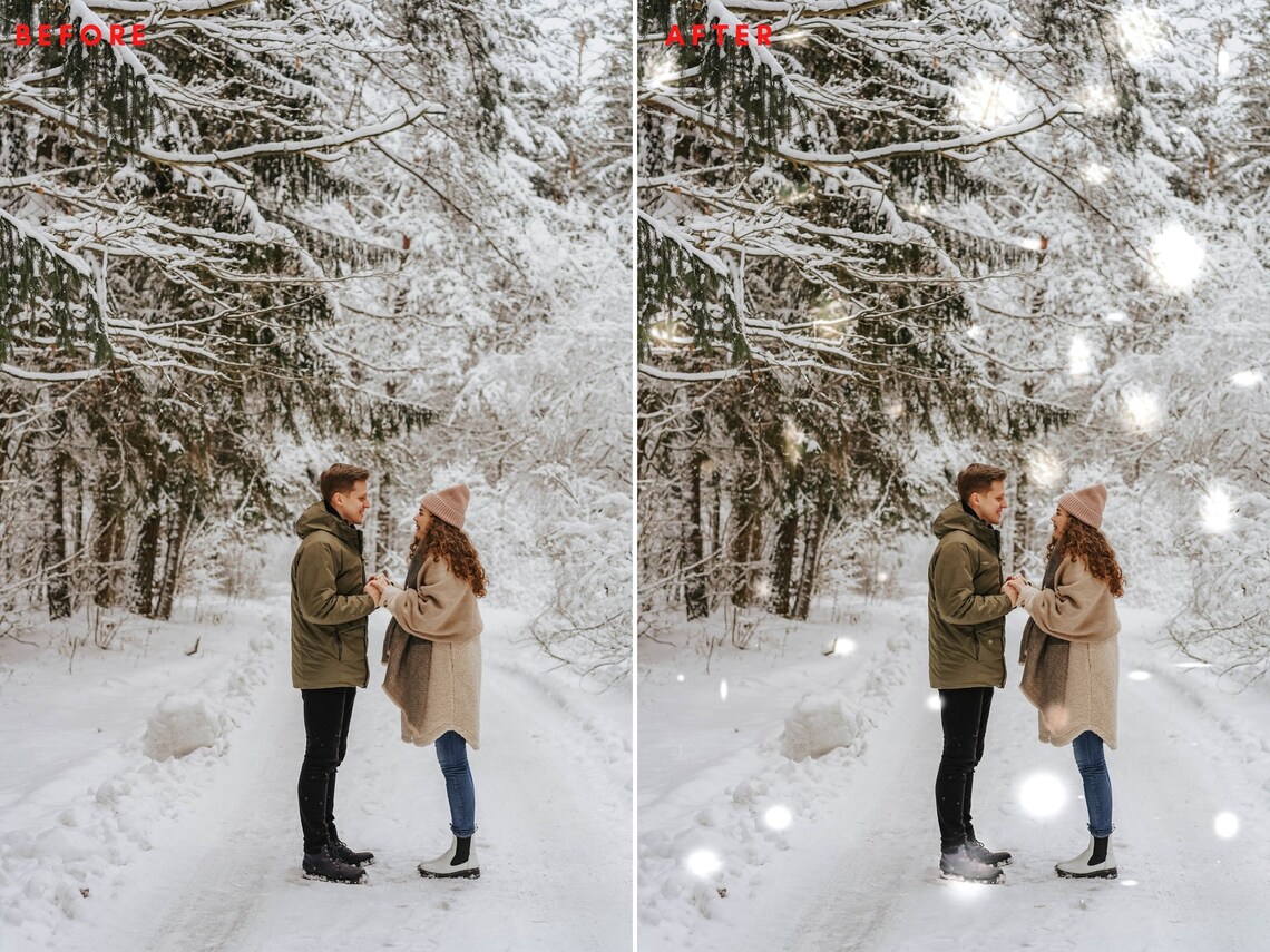 Winter Snow Christmas Presets Overlay for Mobile Lightroom - Etsy