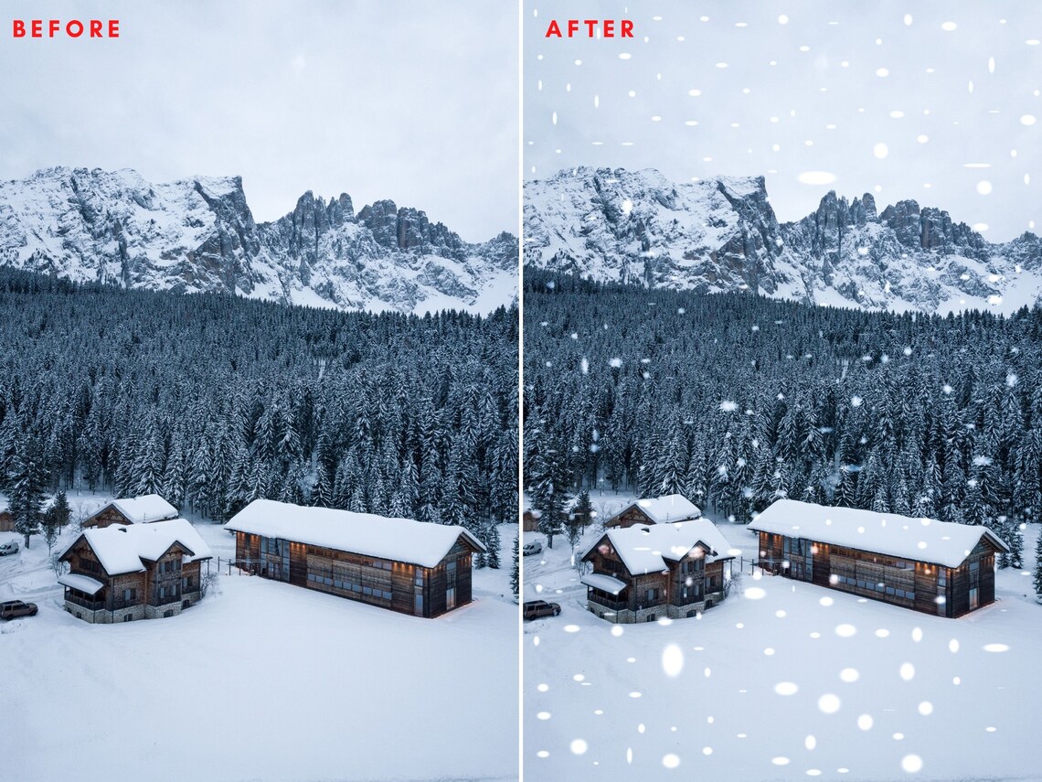 Winter Snow Christmas Presets Overlay for Mobile Lightroom - Etsy