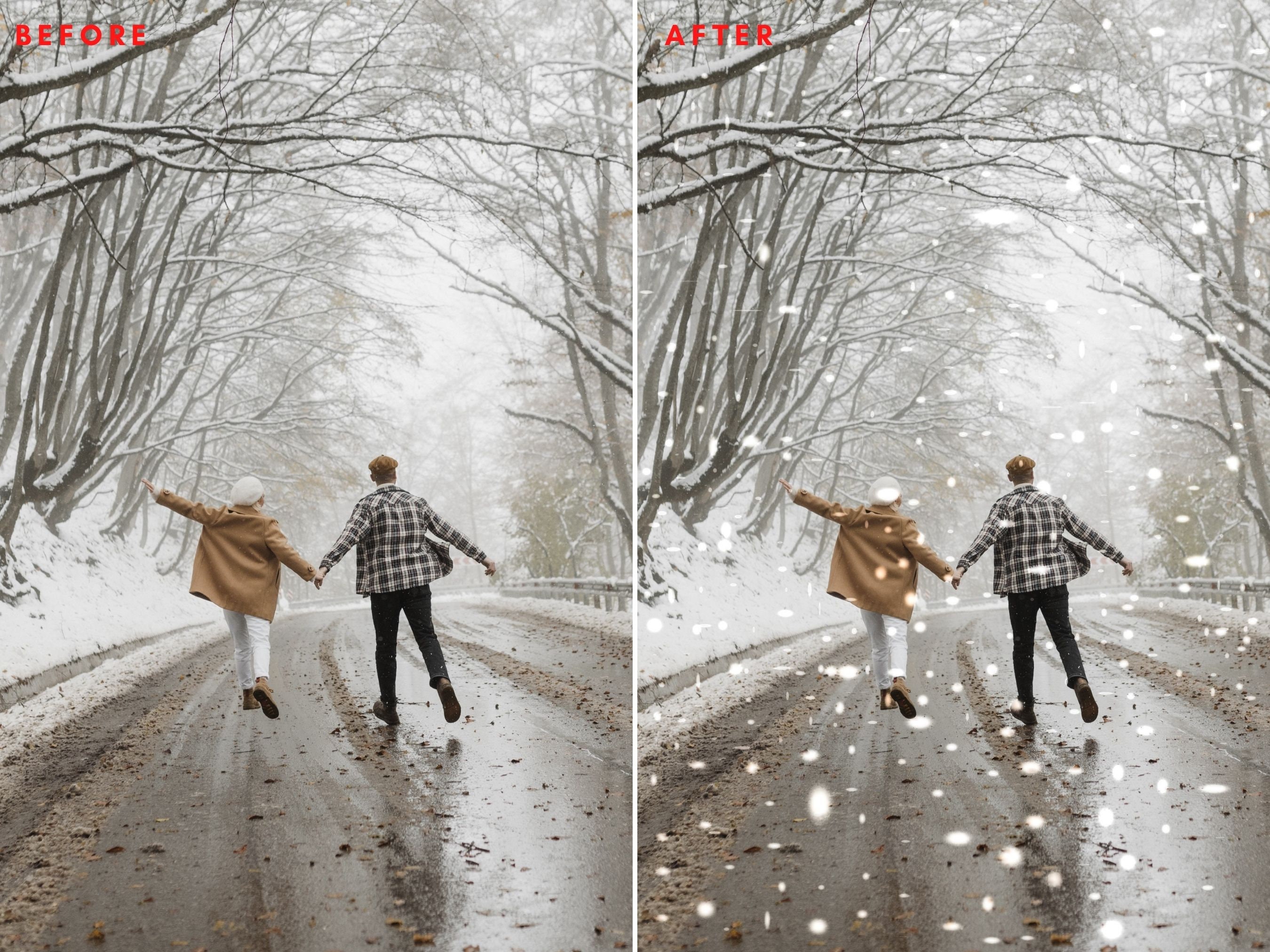 Winter Snow Christmas Presets Overlay for Mobile Lightroom - Etsy