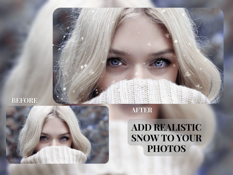 16 Falling Snow Photoshop Overlays, Realistic Falling Snow, Winter ...