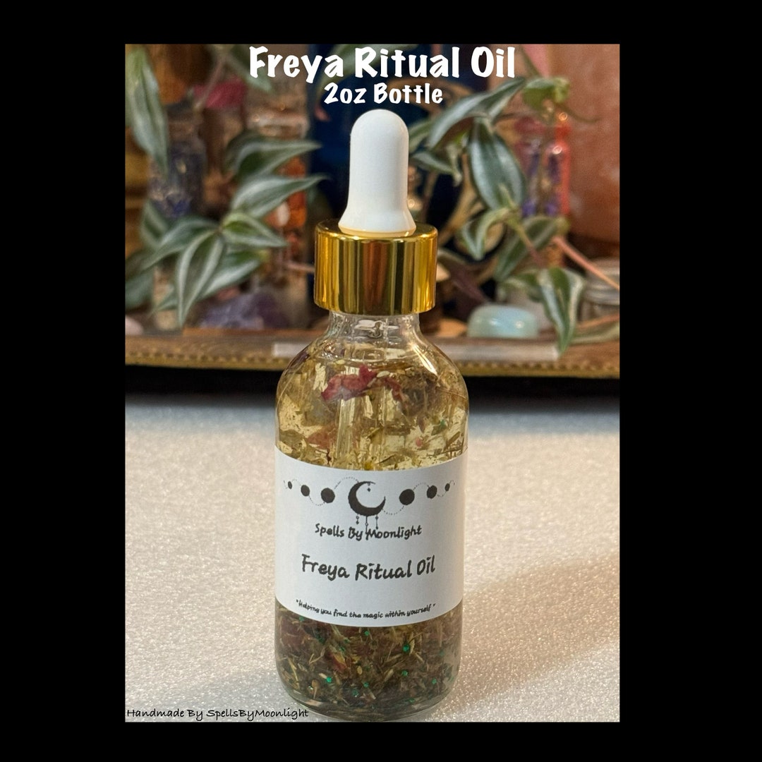 Freya Ritual Oil Herb and Crystal Infused for Spells and Rituals ...