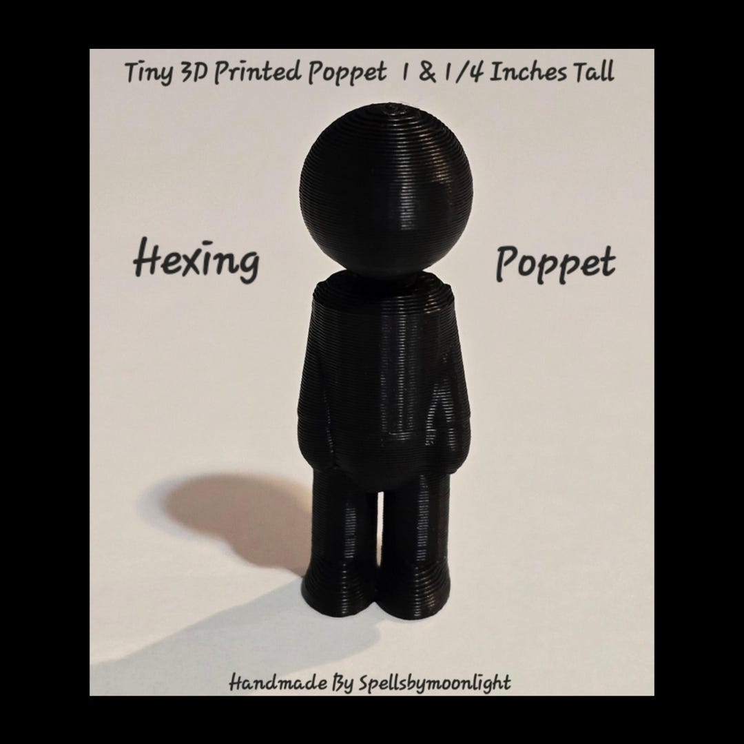 Hexing Poppet 3D Printed Poppet Mini Poppet for Hexing Spells Talisman ...