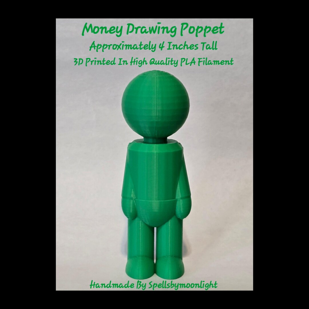 Money Drawing Poppet 3D Printed Poppet Money Spells Prosperity Witchy ...