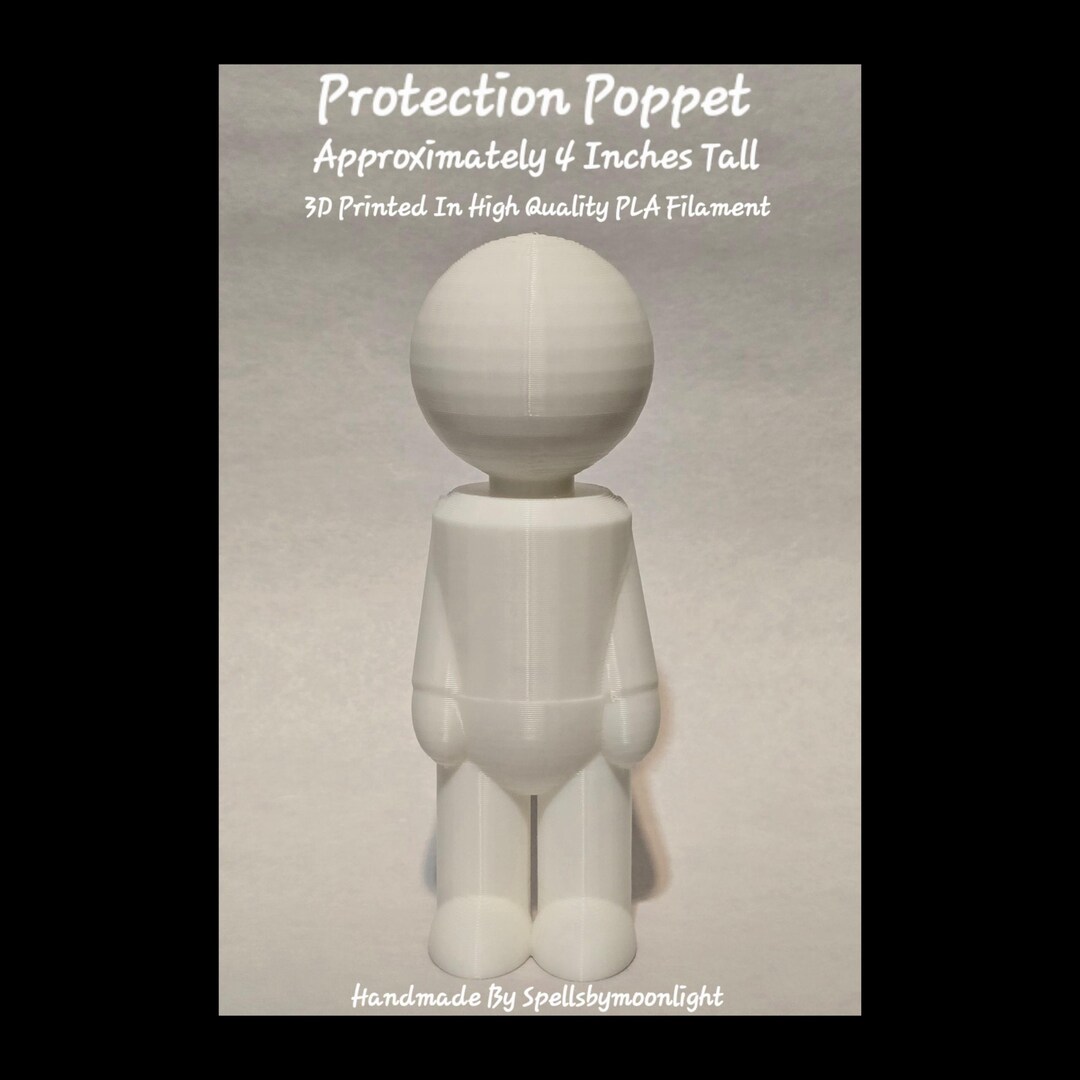 Protection Poppet 3D Printed Poppet for Protection Color Magick Witch ...