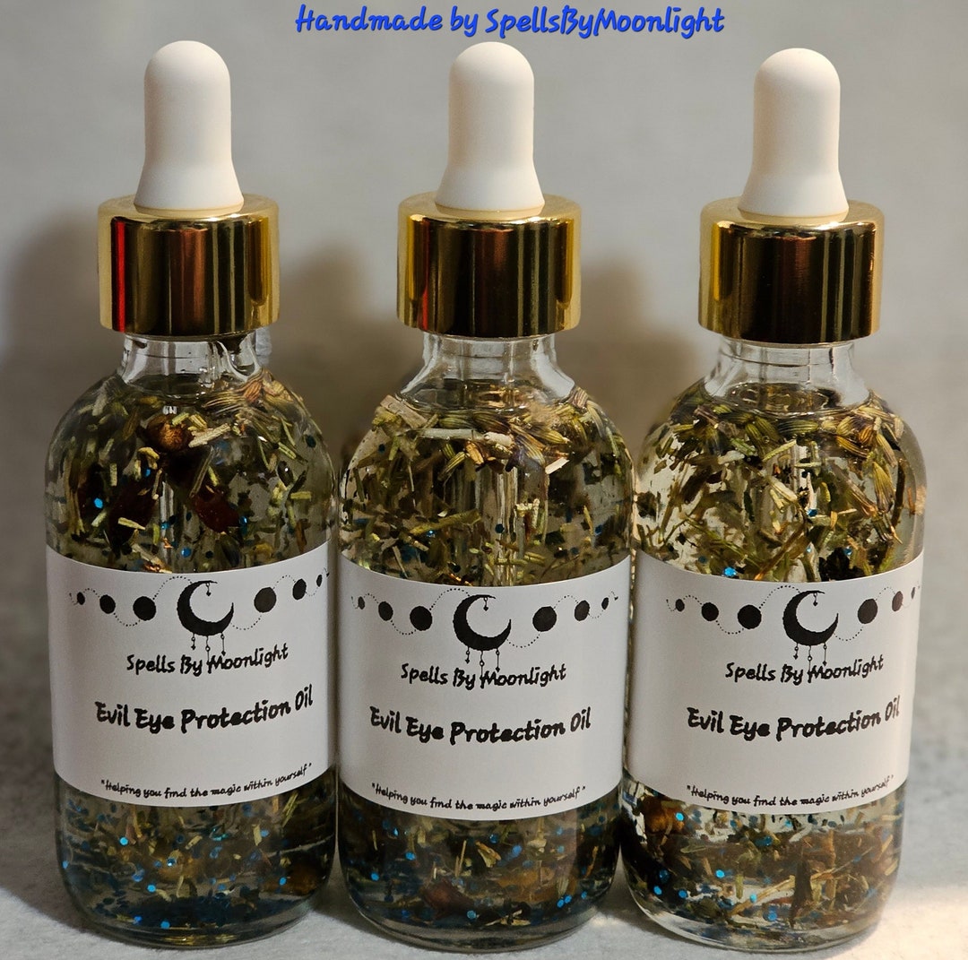 Evil Eye Protection Oil Herb and Crystal Infused Nazar Protection - Etsy