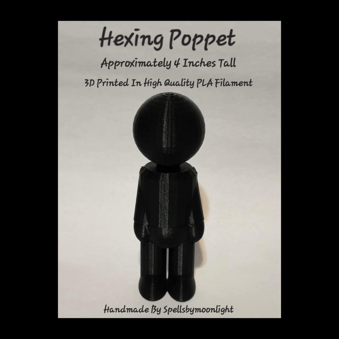 Hexing Poppet 3D Printed Poppet for Hexing Spell Color Magick Voodoo ...