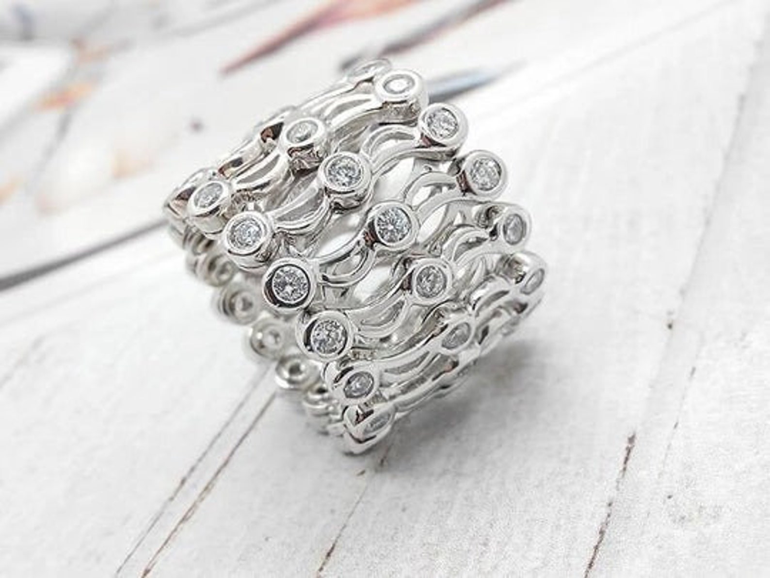 Versatile 925 Silver Bracelet & Ring Set: Adjustable, Expandable and ...