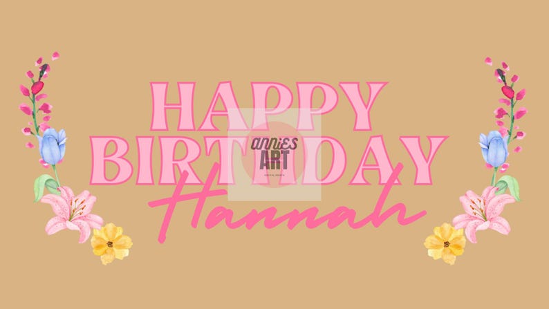 Canva Template for 21st Birthday Banner - Hannah - Etsy