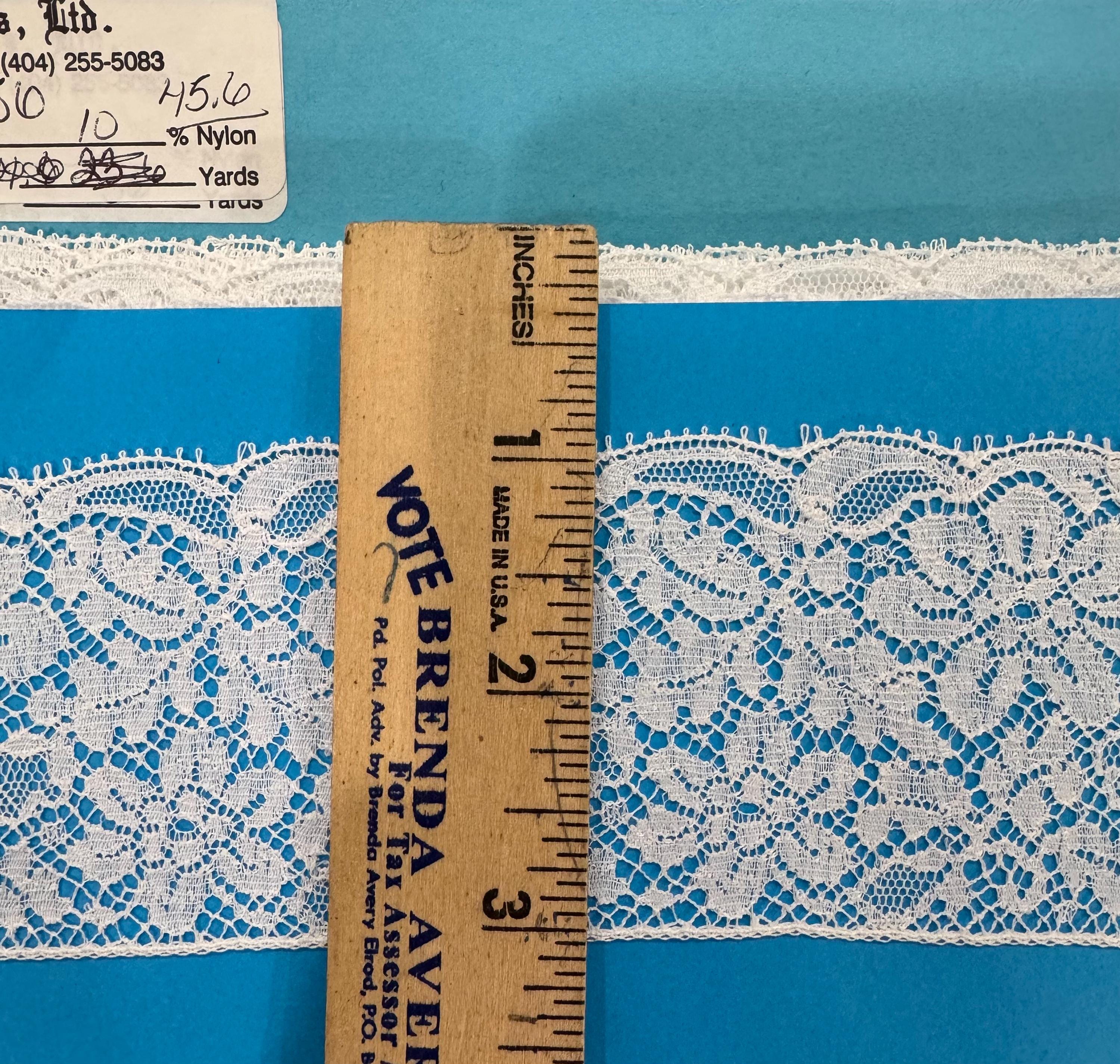 Vintage Bear Threads Ltd. White Lace Edging 2.2" Wide Sold by the Yard ...