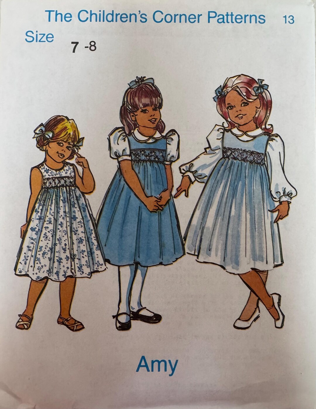 Children's Corner "amy" Pattern #13 Size 7 -8 - Etsy