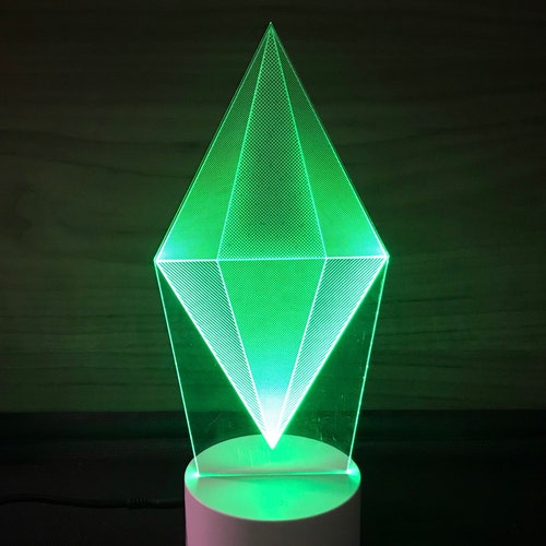 Sims Plumbob Edge Lit Led Lamp - Etsy