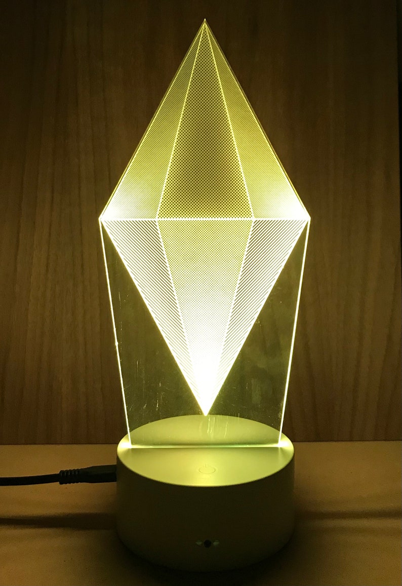 SIMS Plumbob Inspired Diamond LED Lamp - Etsy