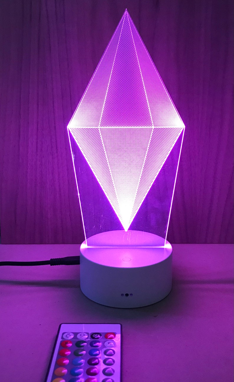 SIMS Plumbob Inspired Diamond LED Lamp - Etsy