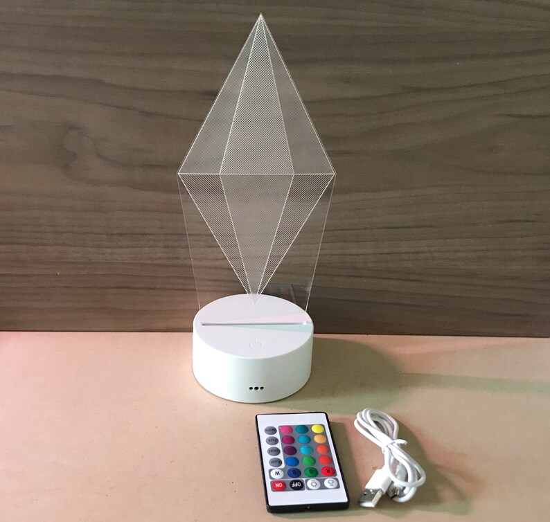 SIMS Plumbob Inspired Diamond LED Lamp - Etsy