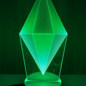 SIMS Plumbob Inspired Diamond LED Lamp - Etsy