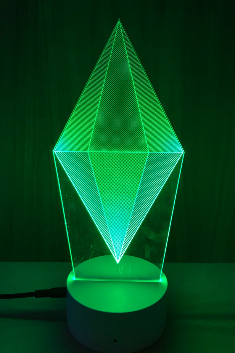 SIMS Plumbob Inspired Diamond LED Lamp - Etsy