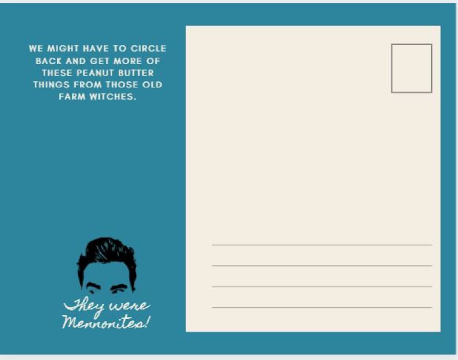 Set of 4 - Schitty Postcards - Etsy
