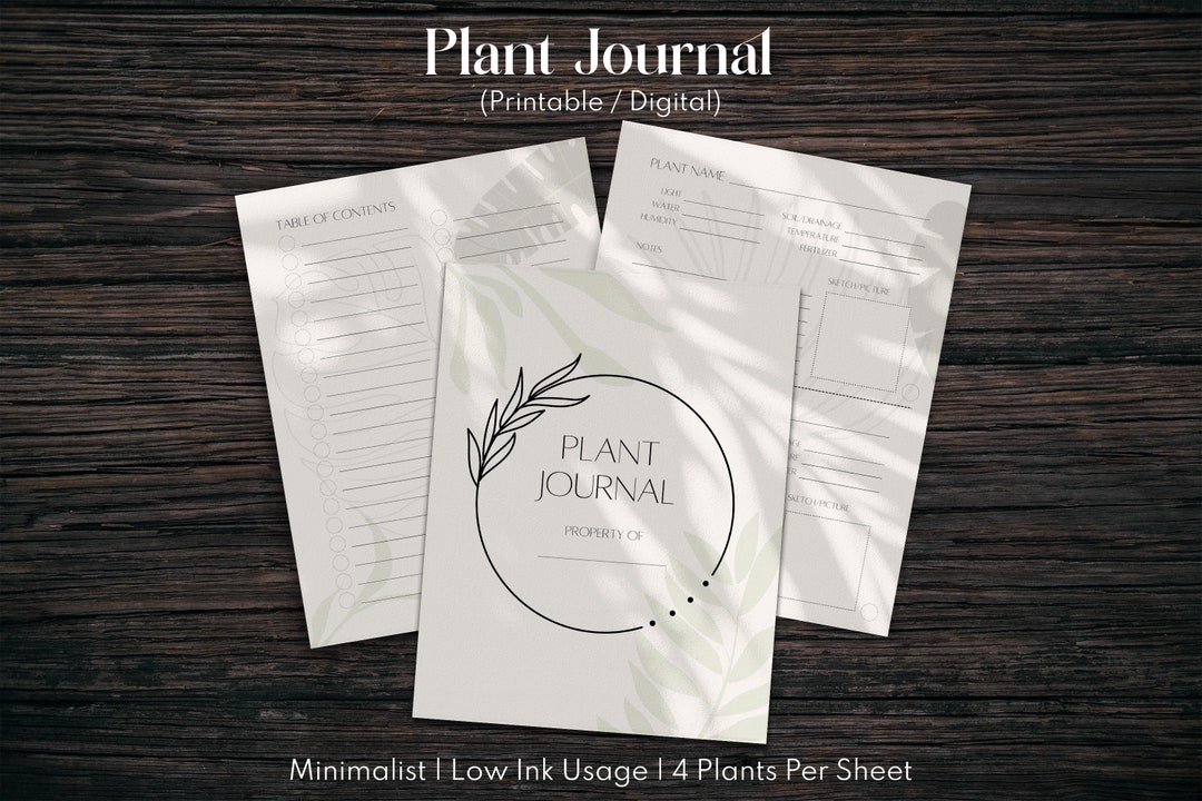 PRINTABLE Plant Journal | Digital Gardening Diary | Downloadable Plant ...