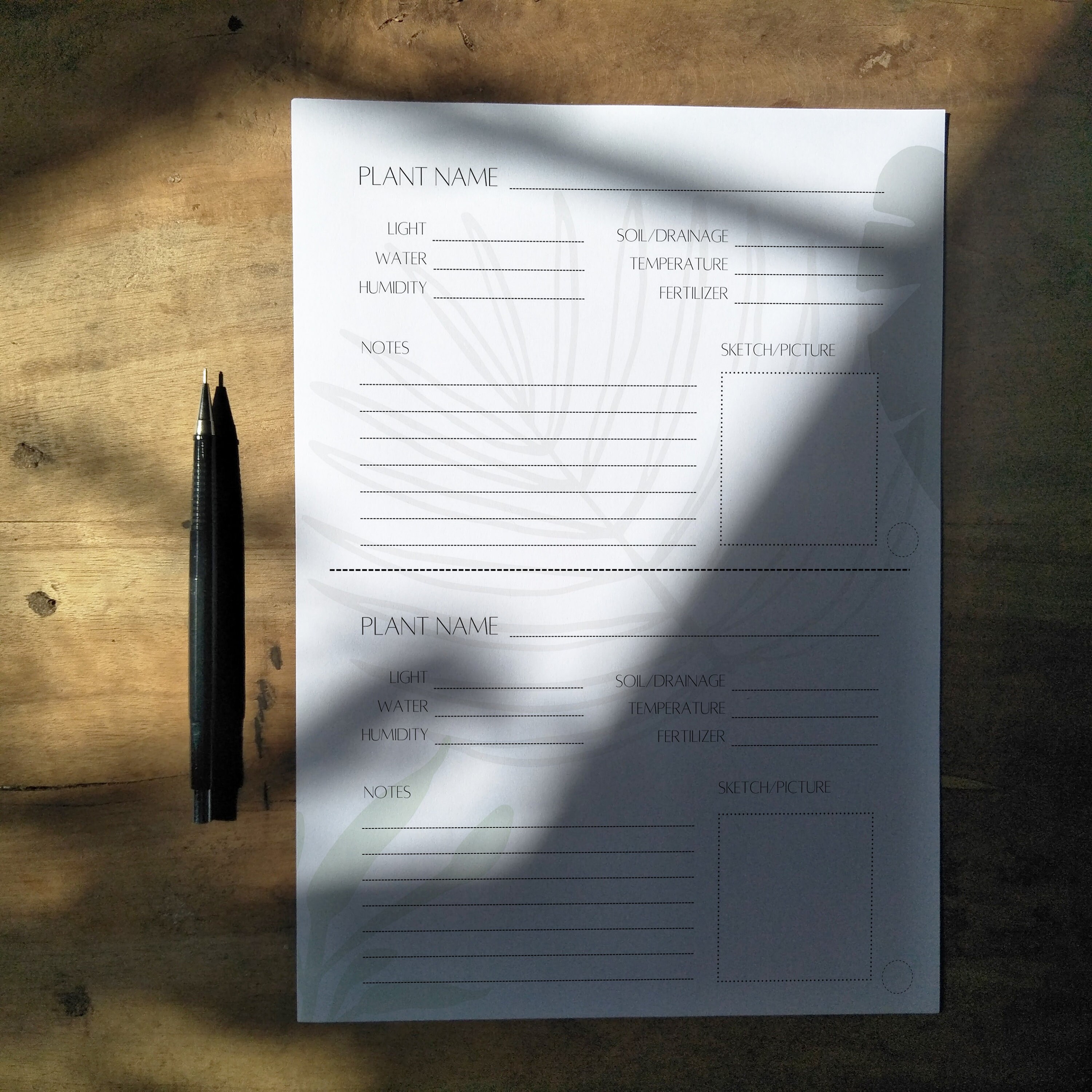 PRINTABLE Plant Journal | Digital Gardening Diary | Downloadable Plant ...