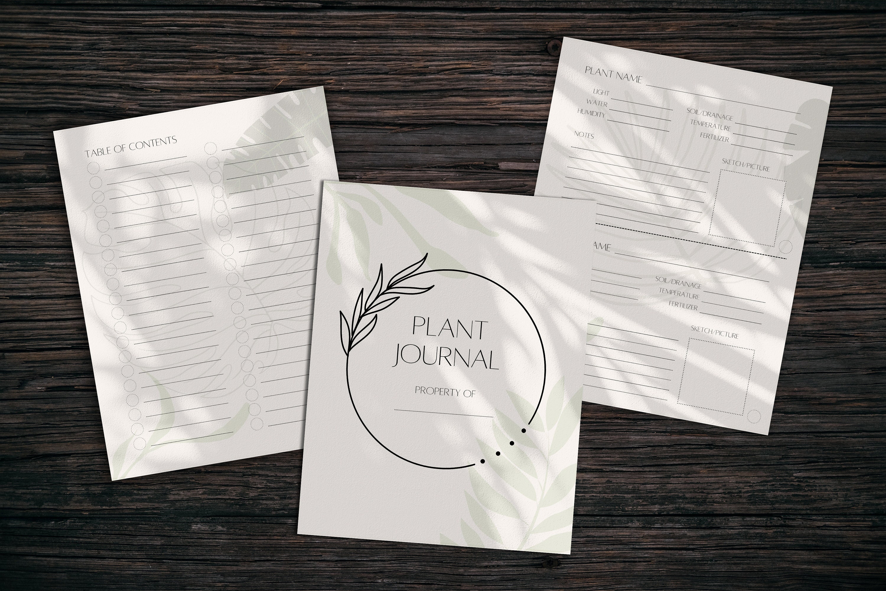 PRINTABLE Plant Journal Digital Gardening Diary - Etsy