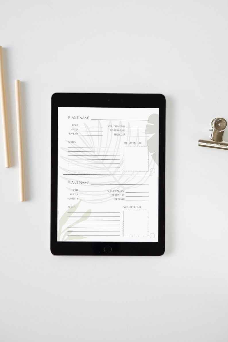 PRINTABLE Plant Journal Digital Gardening Diary - Etsy
