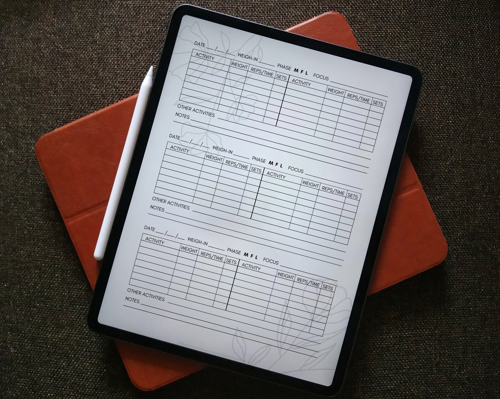 Workout Log for Women | Printable Exercise Journal | Digital Gym ...
