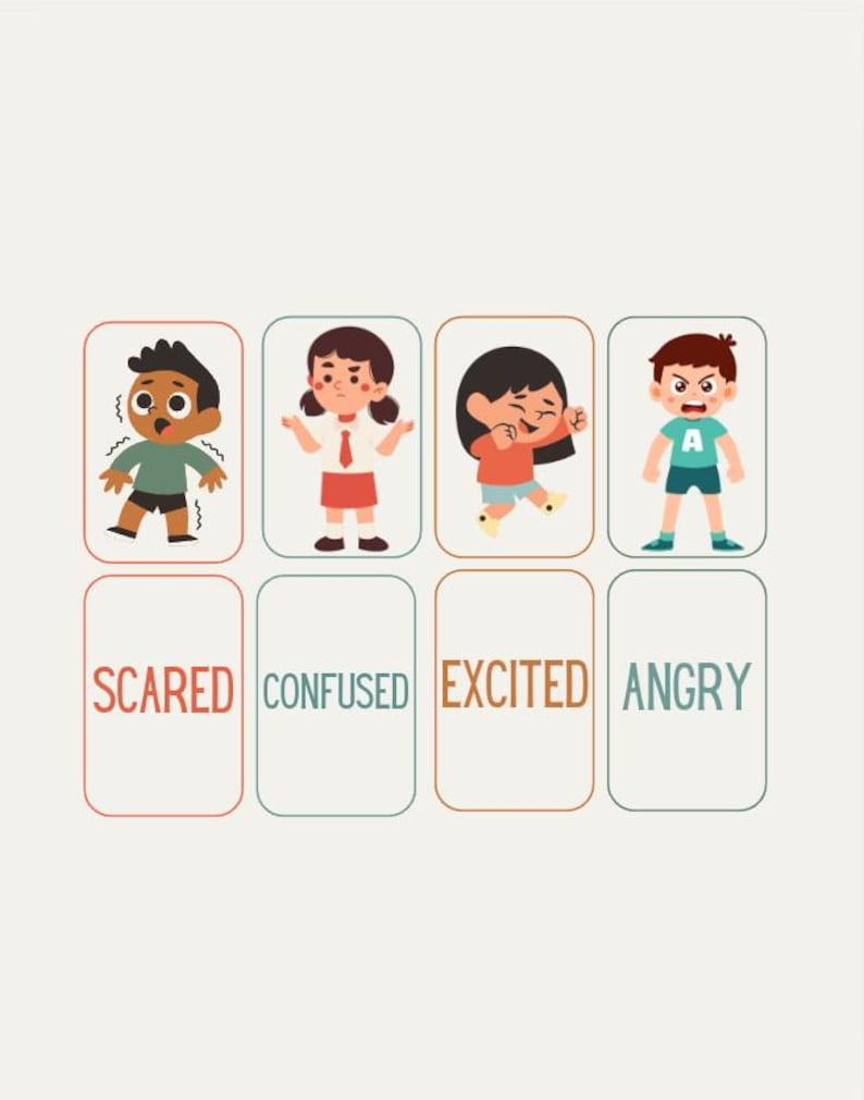 Printable Emotion Cards for Kids | Feelings & Coping Flashcards - Etsy UK