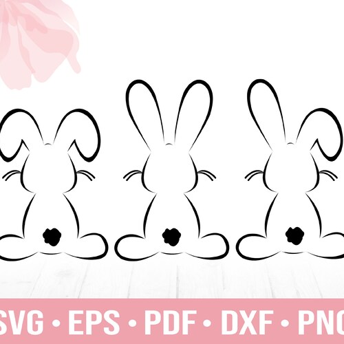 Easter SVG Easter Bunny Silhouette SVG Bunny Svg Cut File - Etsy