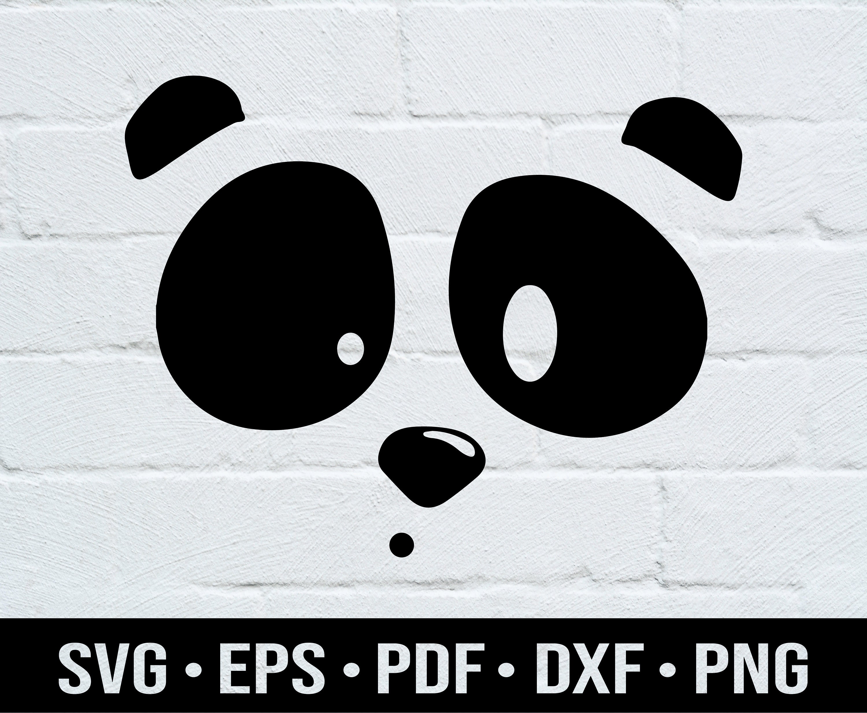 Panda Face svg Funny Panda Face svg Panda svg Animal Cricut | Etsy