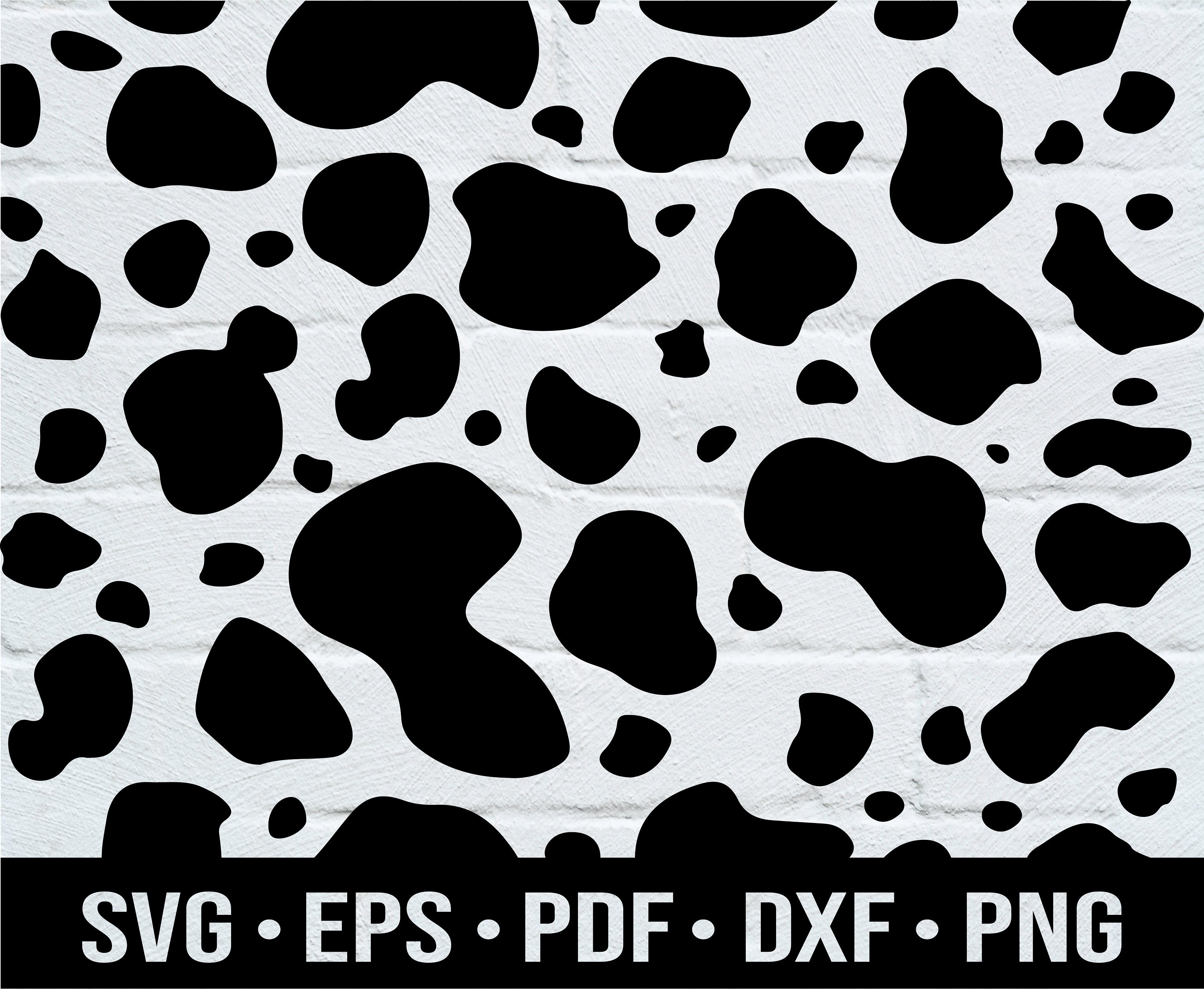 Cow Print SVG Cow Print Cut File dxf pngeps svg Animal | Etsy