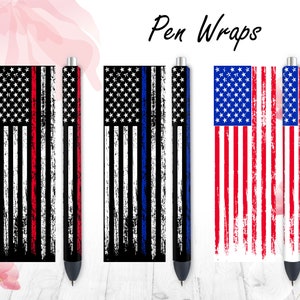 Patriotic American Thin Line Pen Wraps, Pen Sublimation, Pen Wraps ...