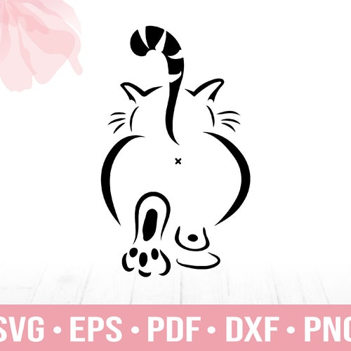 Cat Butt SVG Clipart Bundle Funny Cat Butts Silhouette SVG - Etsy Canada
