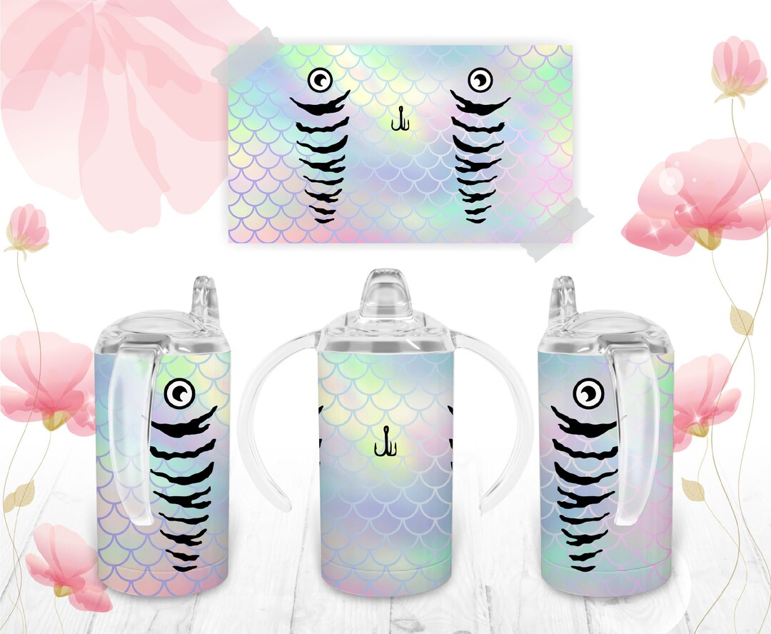 12 Oz. Straight Sippy Cup Fishing Lure Iridescent Mermaid - Etsy