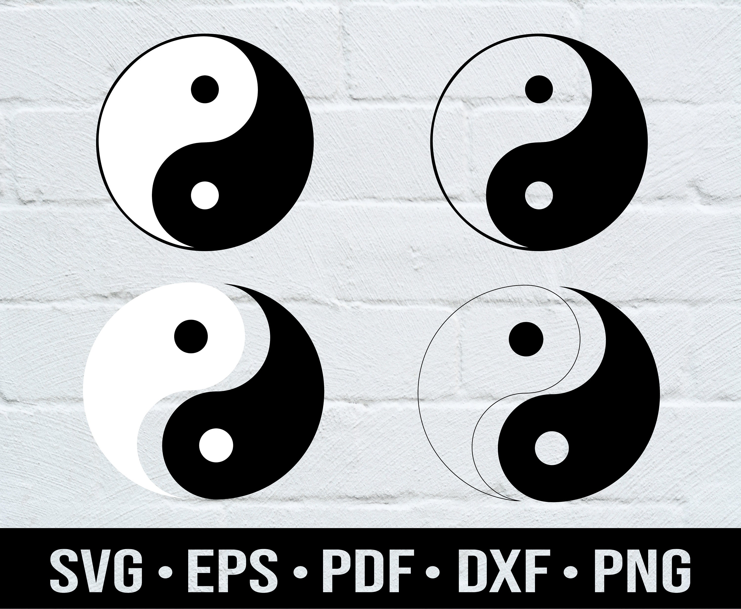 Yin Yang Symbol Svg Black Yin Yang Svg Yin Yang Clipart | Etsy