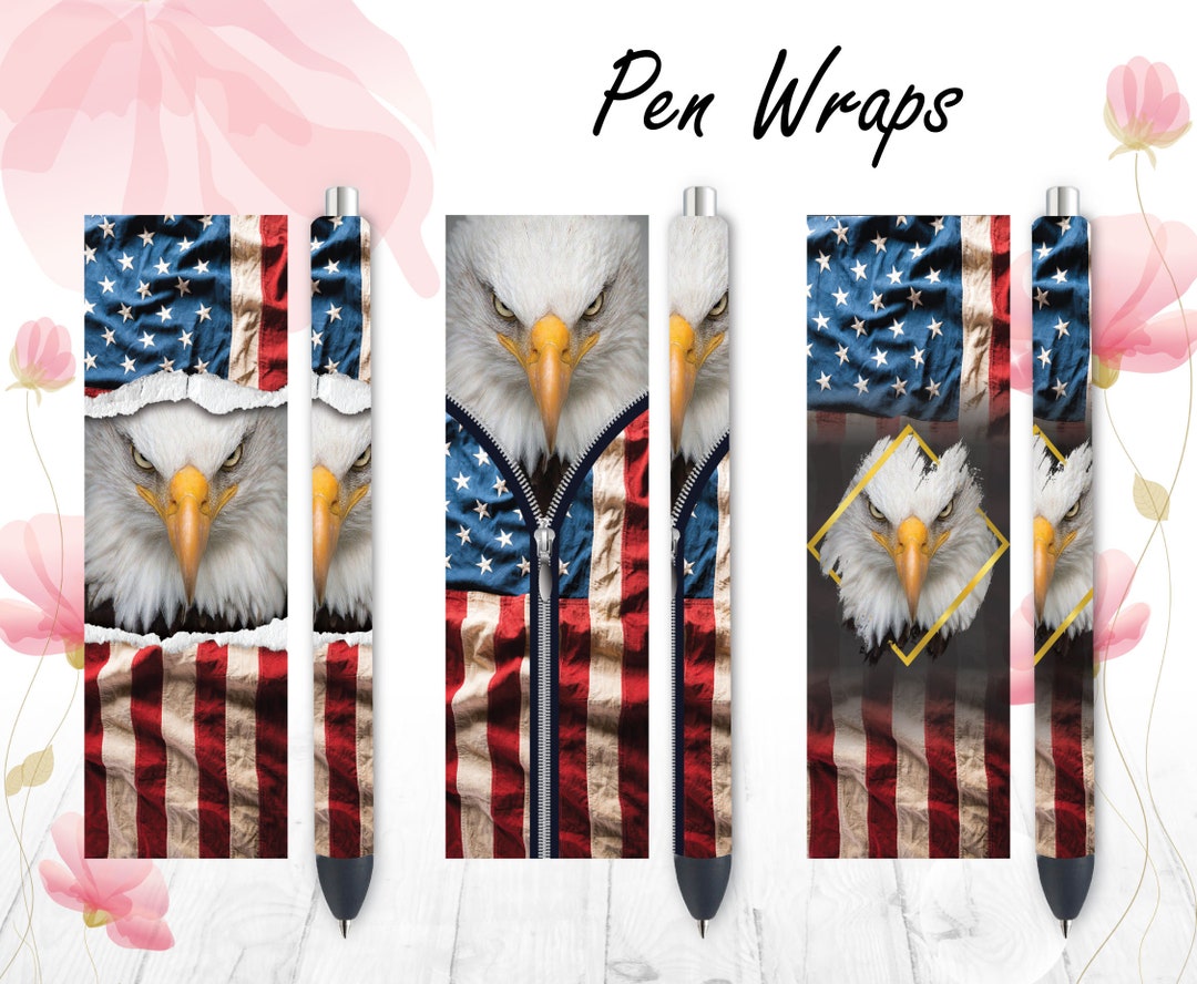 Patriotic American Eagle Pen Wraps Pen Sublimation Pen Wraps - Etsy
