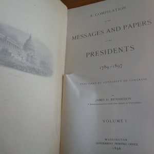 Messages and Papers of the Presidents | Vintage History Books From ...