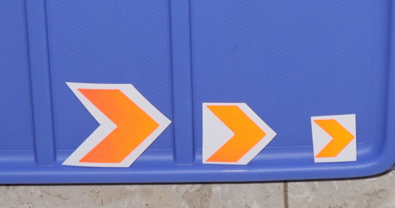 Reflective Engineering Tape Safety Chevrons, Red and Ruby Red, in 3 ...