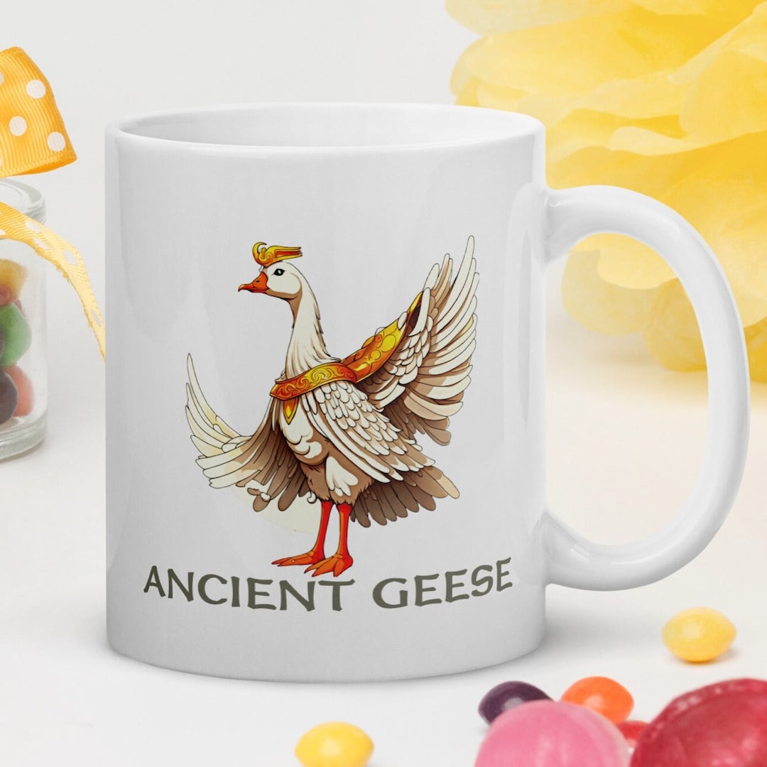Ancient Geese Mug, Ancient Greece Mug, White Glossy Mug, Goose Lover ...