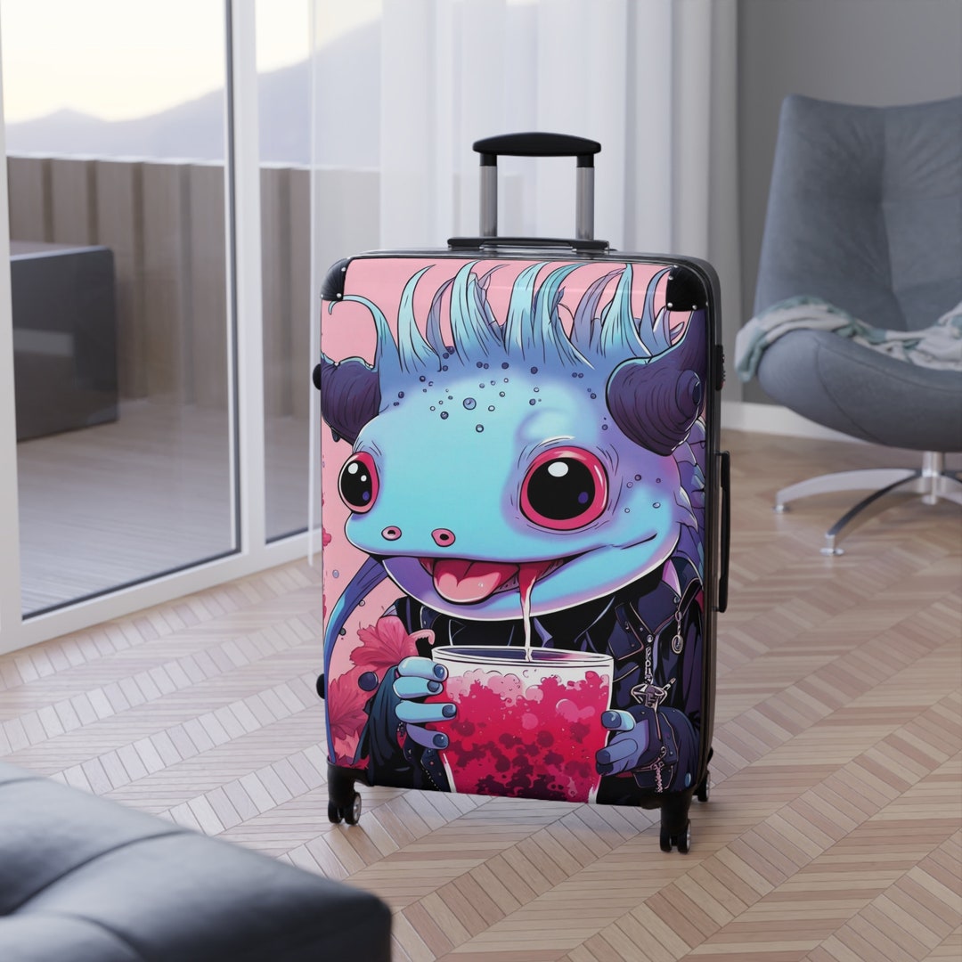 Axolotl Suitcase, Gothic Kawaii Axolotl , Cute Axolotl Salamander ...