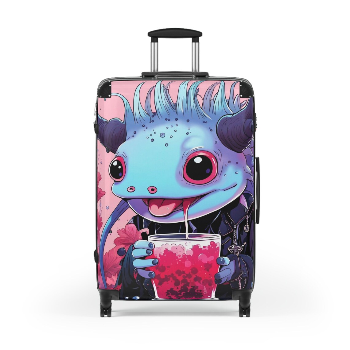 Axolotl Suitcase, Gothic Kawaii Axolotl , Cute Axolotl Salamander ...